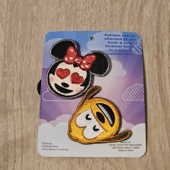 Disney | Accessories | Disney Theme Park Emoji Removable Patches Stitch Minnie Pluto New | Poshmark